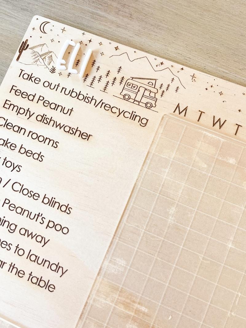 Weekly Chore Chart (Magnetic Customised) - Boho Adventure