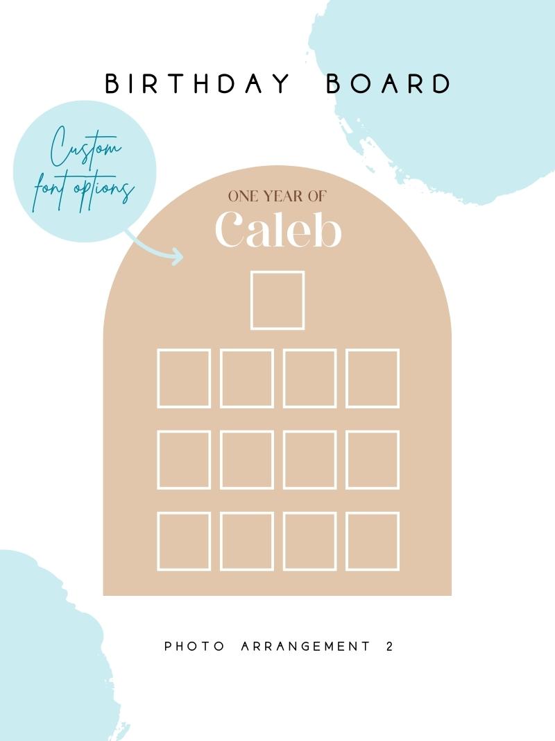 Birthday Photo Board - Arch