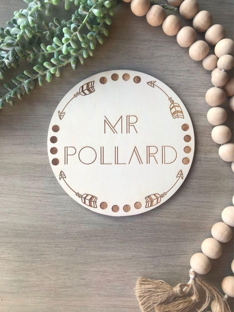 Arrow Name Plaque