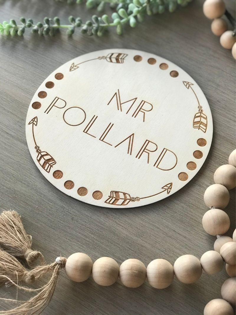 Arrow Name Plaque