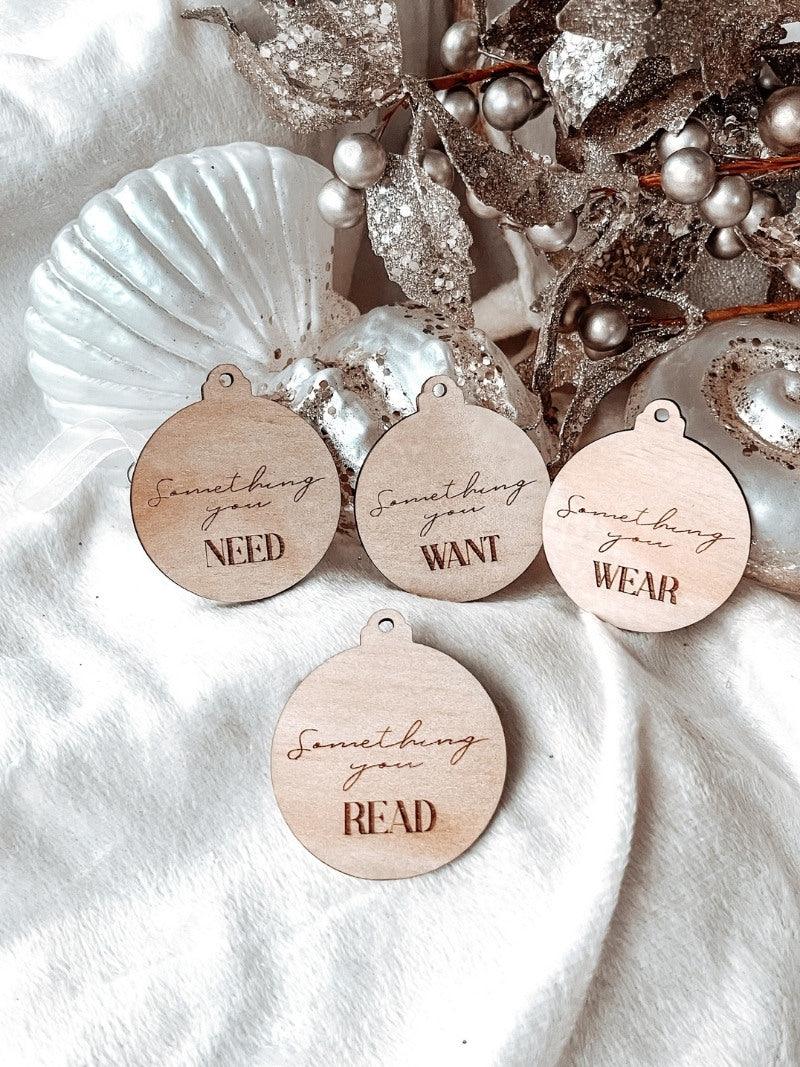 Bauble Mindful Gift Tags - Script