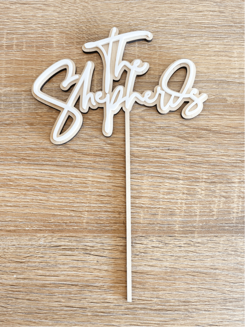 Custom Cake Topper - Double Layer