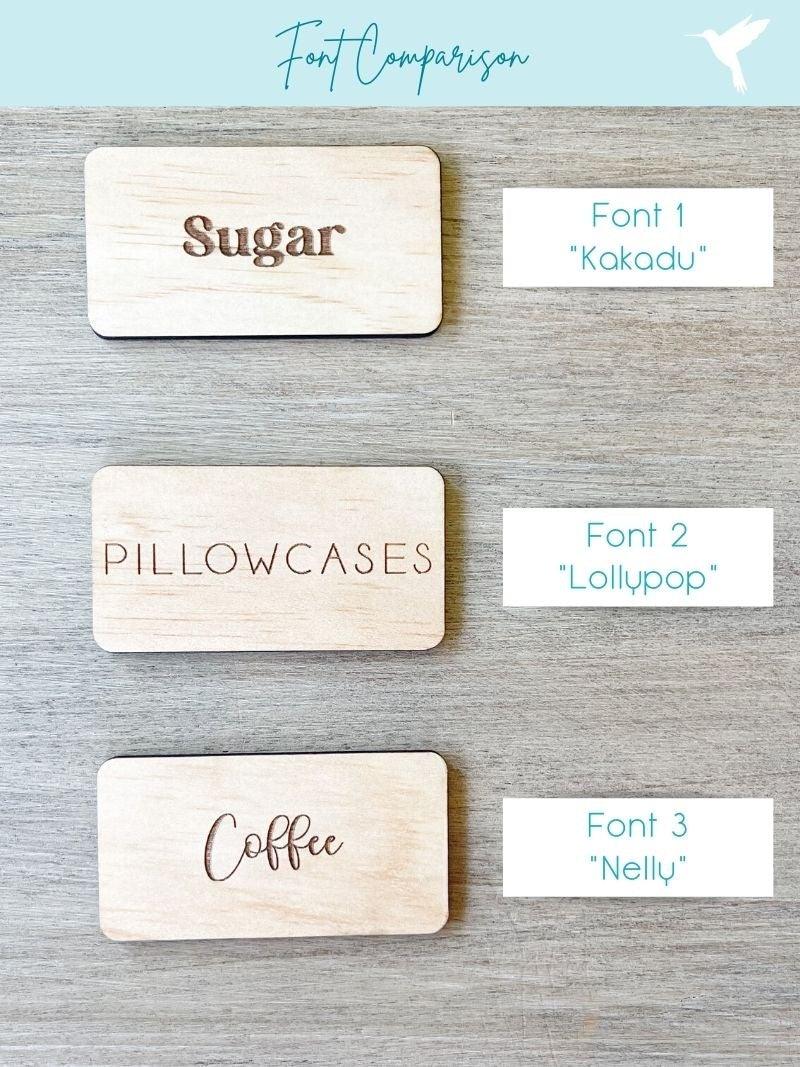 Custom Small Storage Labels